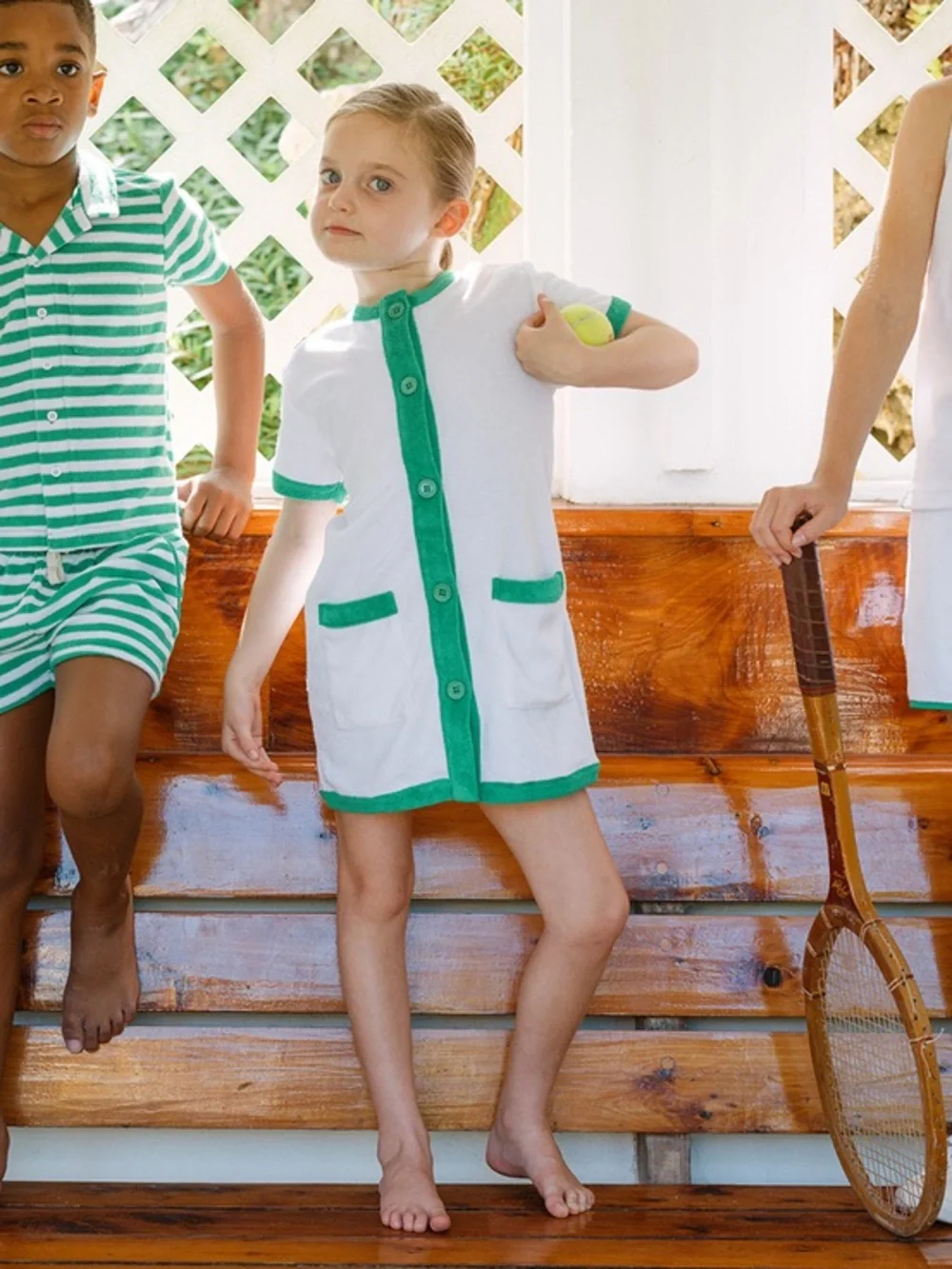 Minnow | Jackets & Coats | Minnow Girls White French Terry Button Down ...